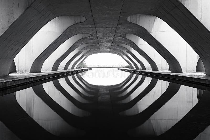 Vaulted Bridge Structure Creates Stunning Mirror Reflection Beneath in ...