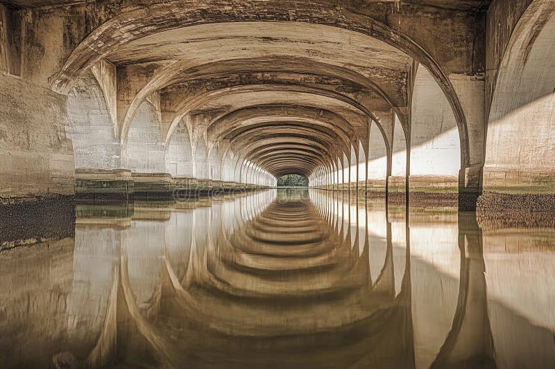 Vaulted Bridge Structure Creates Stunning Mirror Reflection Beneath in ...