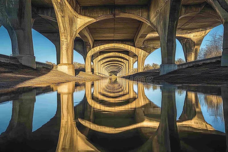 Vaulted Bridge Structure Creates Stunning Mirror Reflection Beneath in ...