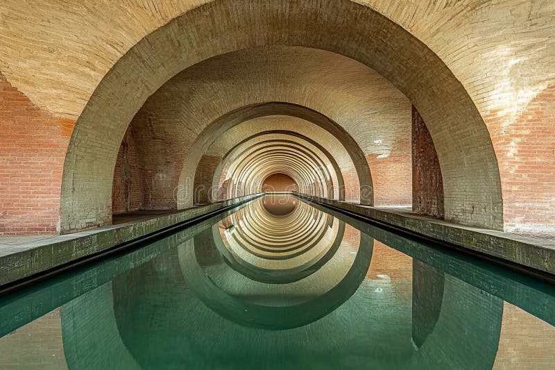 Vaulted Bridge Structure Creates Stunning Mirror Reflection Beneath in ...