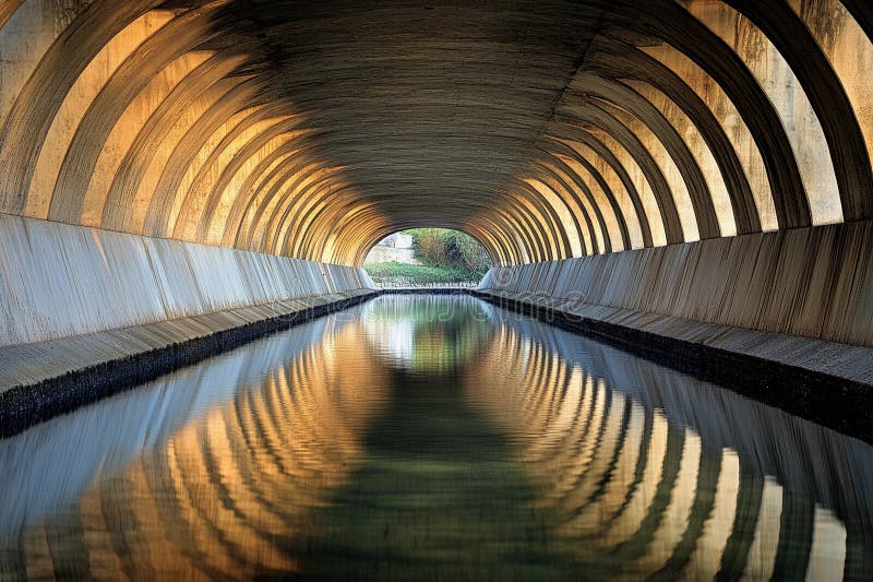 Vaulted Bridge Structure Creates Stunning Mirror Reflection Beneath in ...