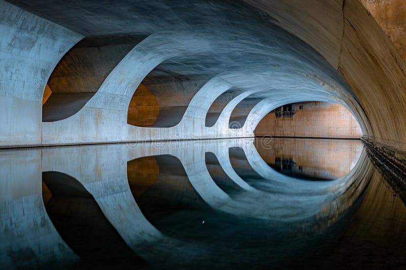 Vaulted Bridge Structure Creates Stunning Mirror Reflection Beneath in ...