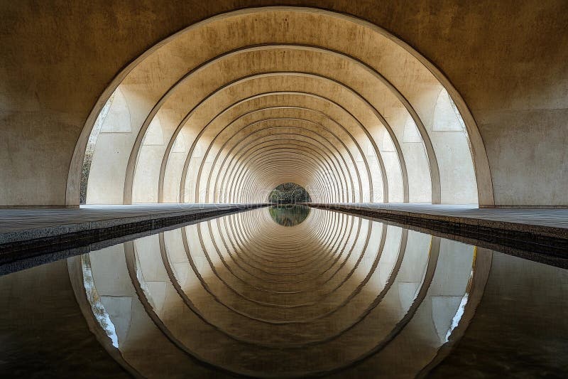 Vaulted Bridge Structure Creates Stunning Mirror Reflection Beneath in ...