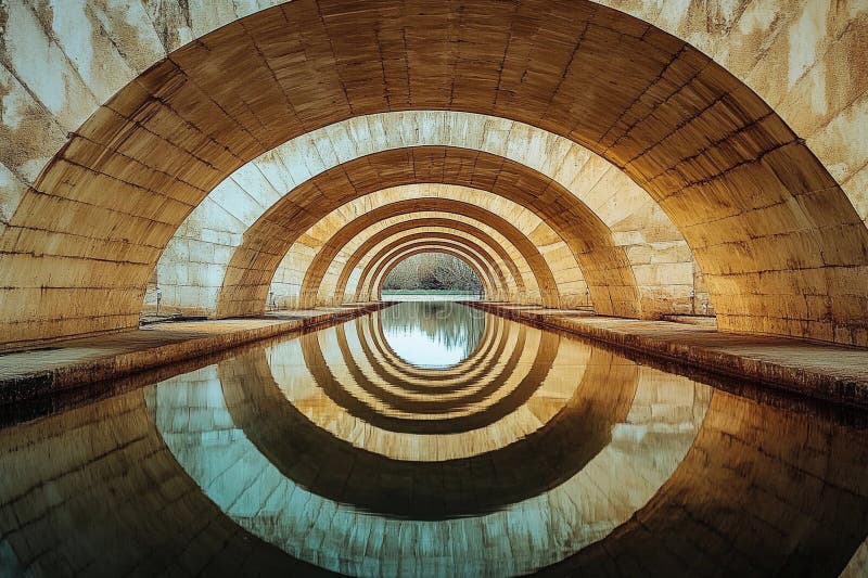 Vaulted Bridge Structure Creates Stunning Mirror Reflection Beneath in ...