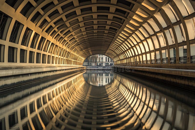 Vaulted Bridge Structure Creates Stunning Mirror Reflection Beneath in ...