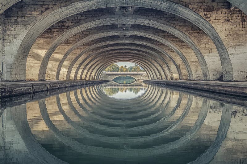 Vaulted Bridge Structure Creates Stunning Mirror Reflection Beneath in ...