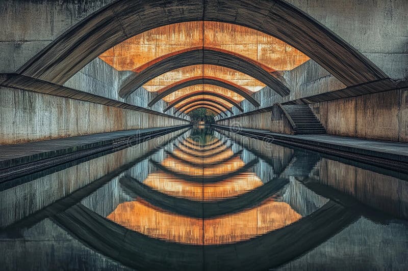 Vaulted Bridge Structure Creates Stunning Mirror Reflection Beneath in ...