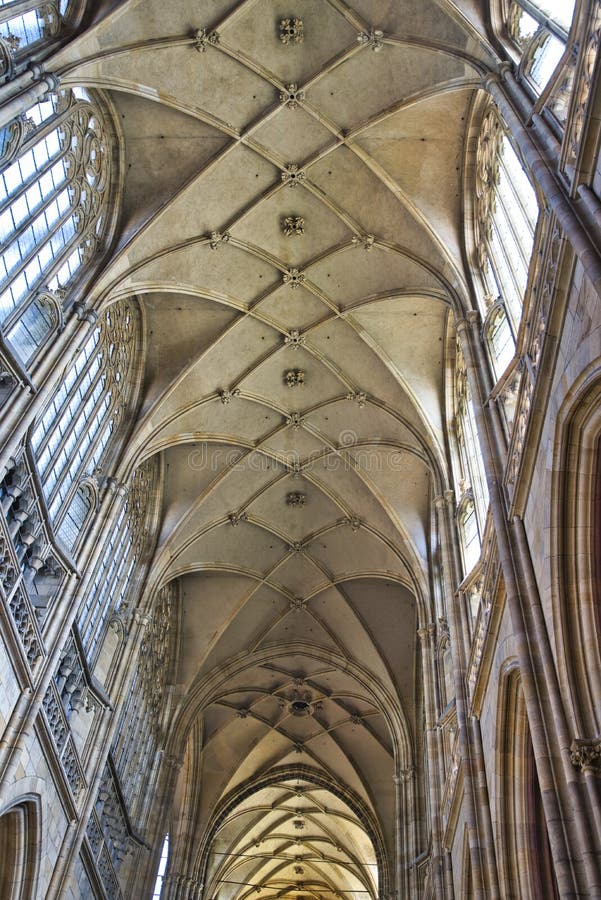 Ceiling Of Gothic Cathedral Stock Photo - Image of cathedral ...