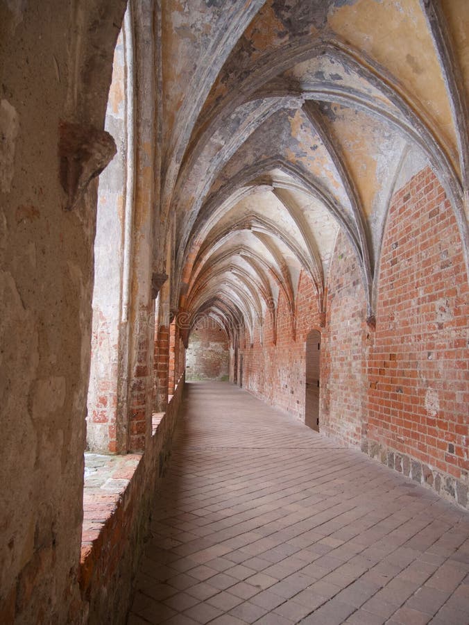 Vaulted Ceiling on a Historic Medieval Building Stock Photo - Image of ...