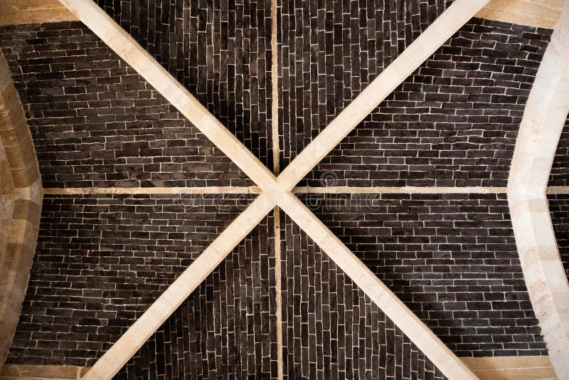 Vaulted Ceiling of Maniace Castle in Syracuse Editorial Image - Image ...