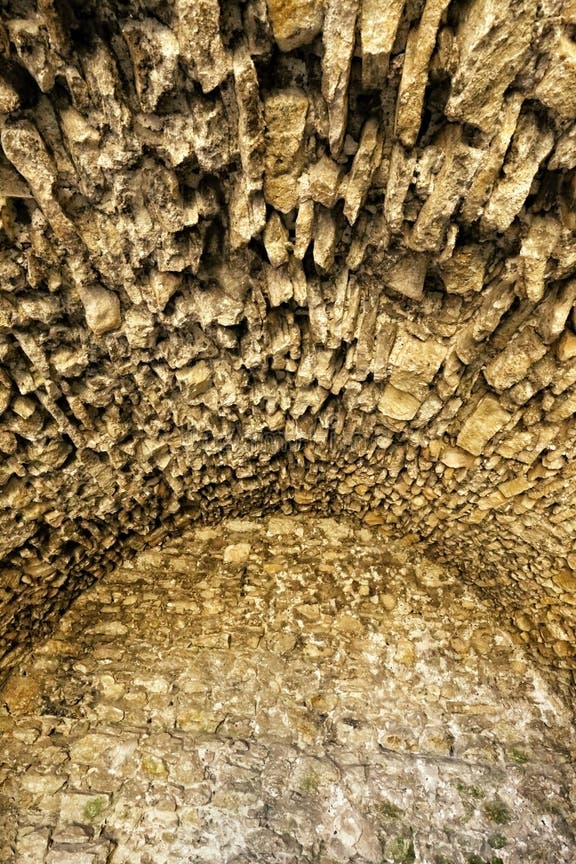Vaulted Ceiling of Old Castle Cellar Stock Photo - Image of vault ...