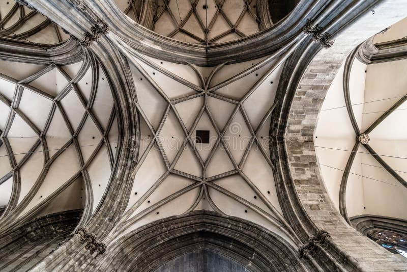 Gothic Vaults Of Seville Cathedral In Spain Editorial Photography ...
