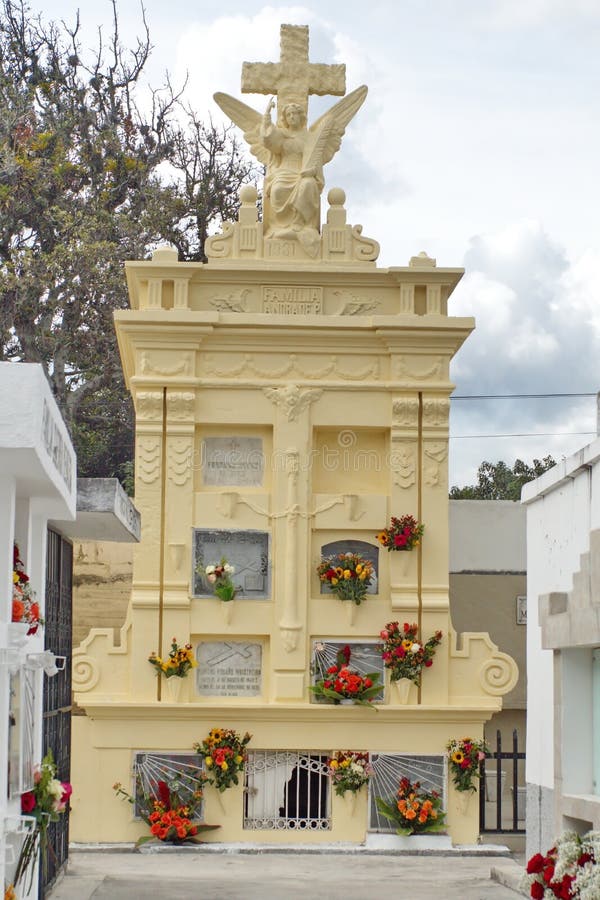 Vaults in a Cemetery Decorated for Day of the Dead Editorial Stock ...