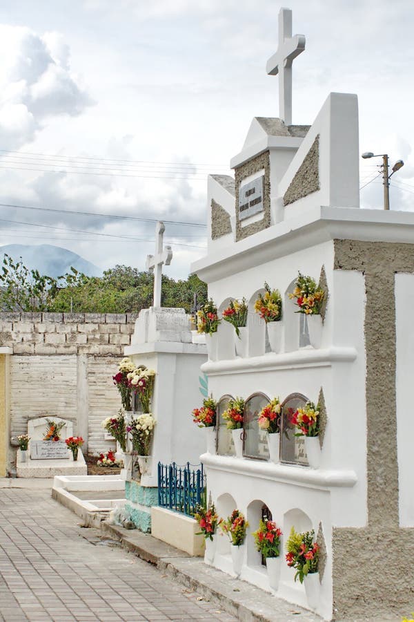 Vaults in a Cemetery Decorated for Day of the Dead Stock Photo - Image ...