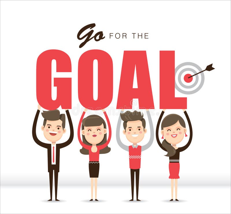 Vaya para la meta ilustración del vector. Ilustración de trabajadores ...