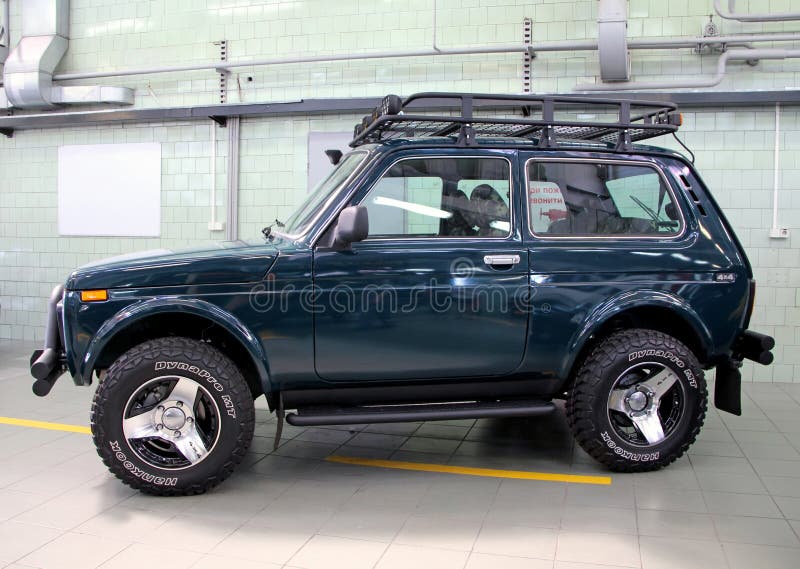 VAZ Lada Niva 4x4 jeep editorial image. Image of exhibition - 37456830