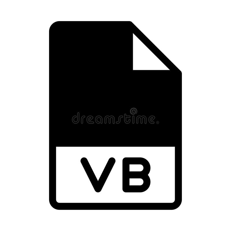 Vb File Format Icons. Files Type Symbol Document Icon. with a Black ...