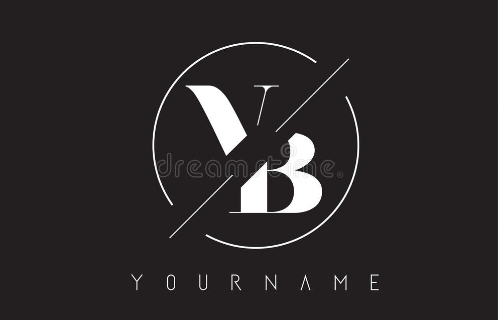 VB Letter Logo with Cutted and Intersected Design Stock Vector ...