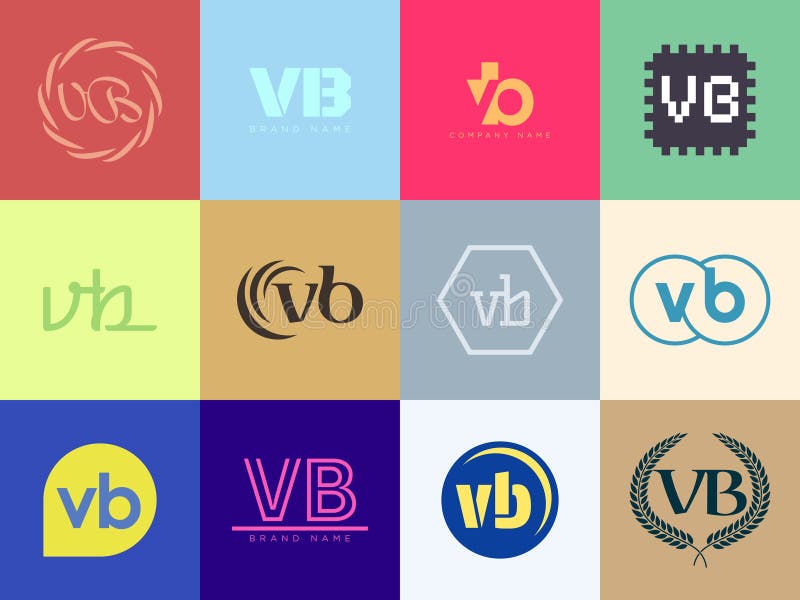 VB Logo Company Template. Letter V and B Logotype Stock Vector ...