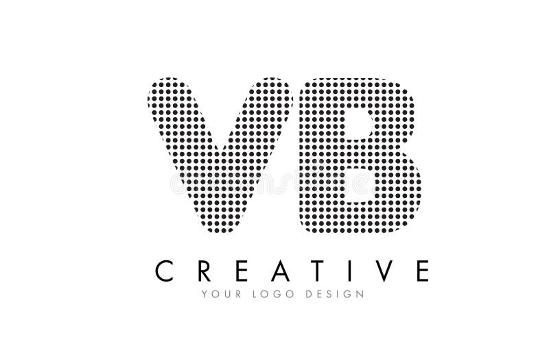 VB V B Letter Logo with Black Dots and Trails. Stock Vector ...