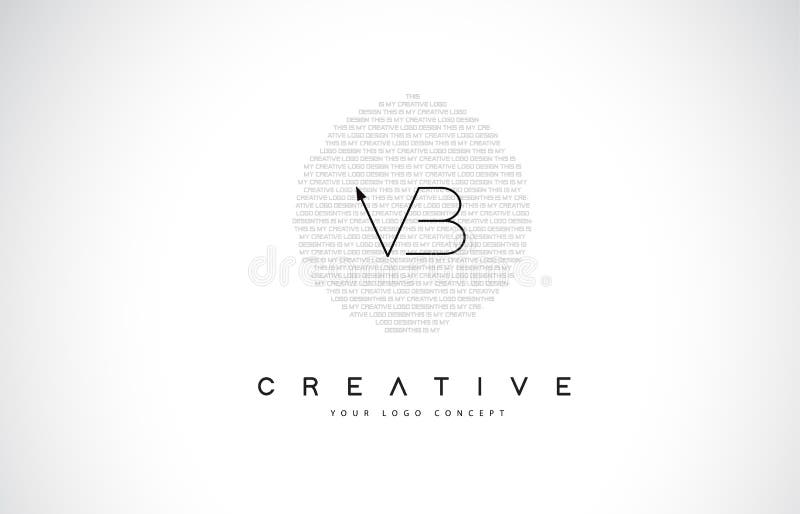 VB V B Logo Design with Black and White Creative Text Letter Vector ...