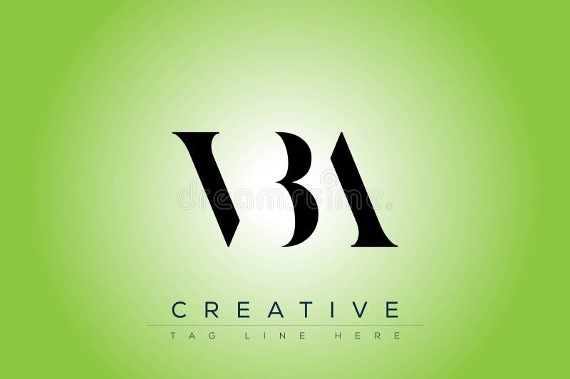 VBA Abstract Letter Logo Design Stock Vector - Illustration of letter ...