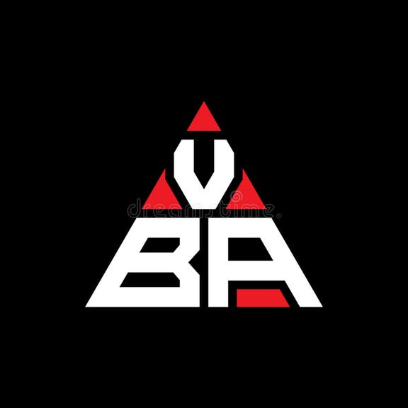 VBA Triangle Letter Logo Design with Triangle Shape. VBA Triangle Logo ...