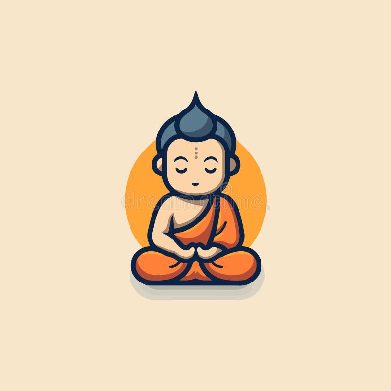 VbBuddhist Monk Icon. Vector Illustration in Flat Design Style Stock Vector - Illustration of ...