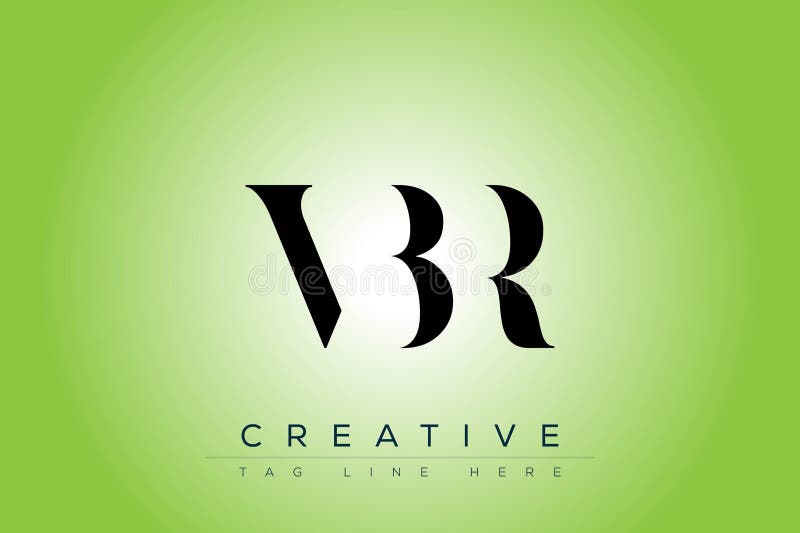 VBR Abstract Letter Logo Design Stock Vector - Illustration of line ...