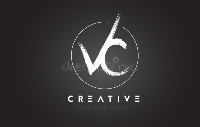 VC Brush Letter Logo Design. Artistic Handwritten Letters Logo C Stock ...