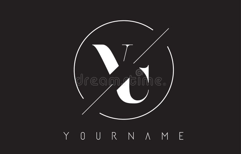 VC Letter Logo with Cutted and Intersected Design Stock Vector ...