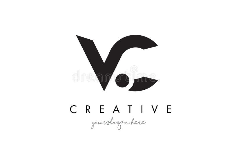 VC Letter Logo Design with Creative Modern Trendy Typography. Stock ...