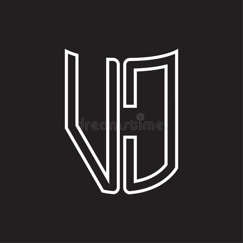 VC Logo Monogram with Ribbon Style Outline Design Template Stock Vector ...