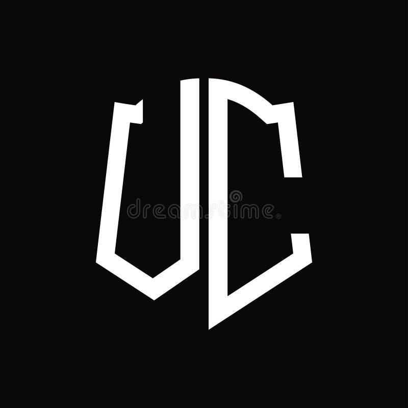 VC Logo Monogram with Shield Shape Ribbon Design Template Stock Vector ...