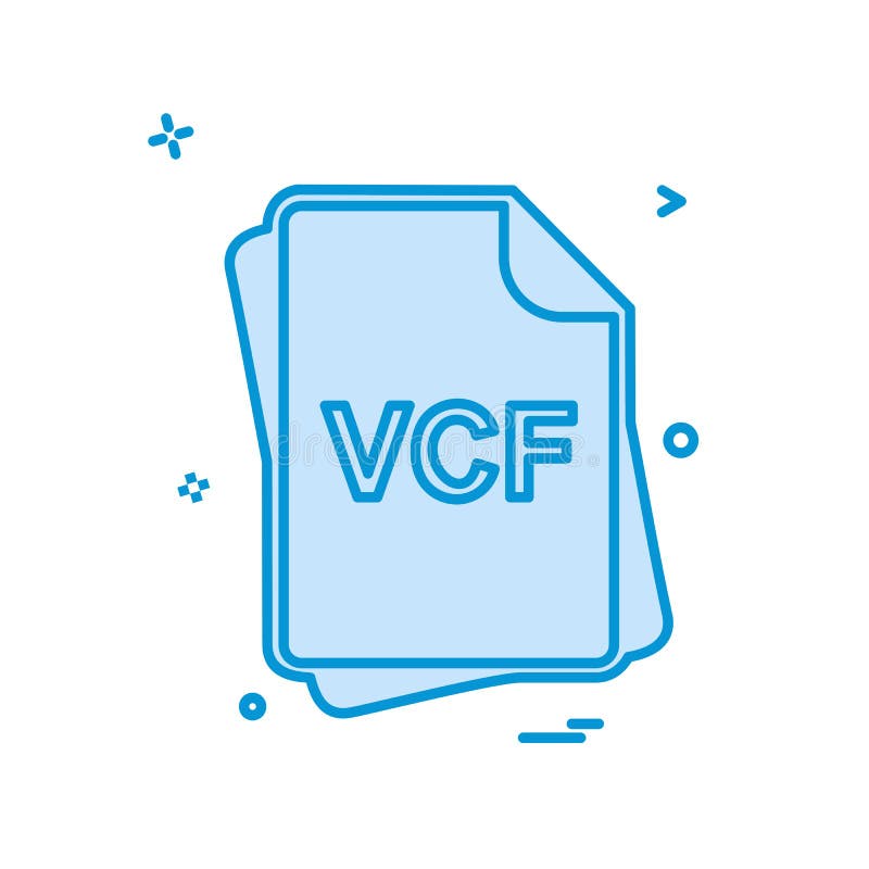 VCF File Type Icon Design Vector Stock Vector - Illustration of read ...