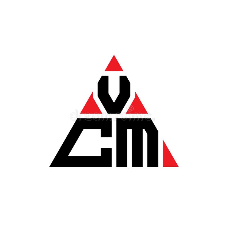 VCM Triangle Letter Logo Design with Triangle Shape. VCM Triangle Logo ...