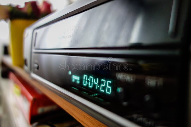 VCR Timer Display, Video Cassette Recorder Front Stock Image - Image of ...