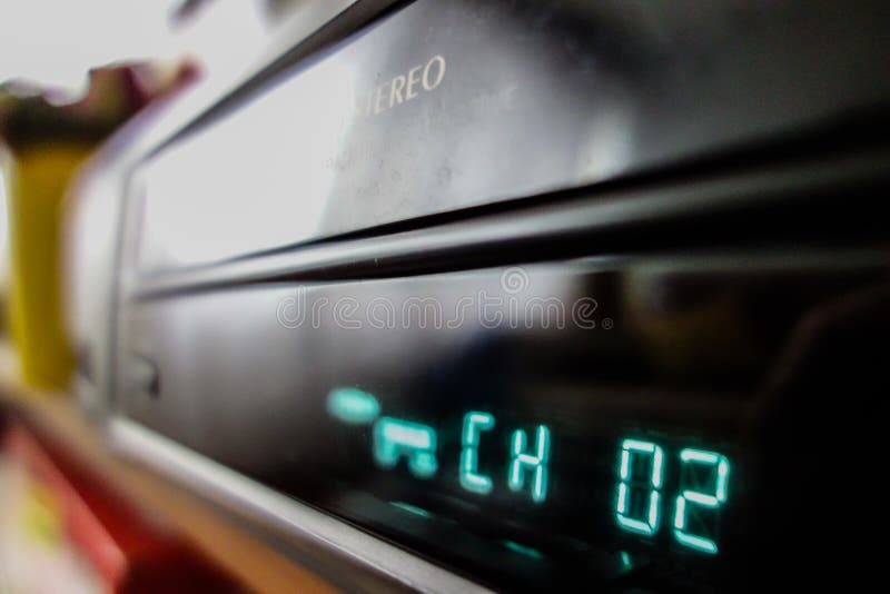 VCR Timer Display, Video Cassette Recorder Front Stock Image - Image of ...