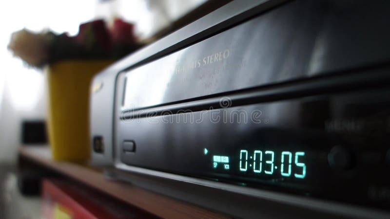 Display of Video Cassette Recorder. Starting Record Playback. VCR Stock ...