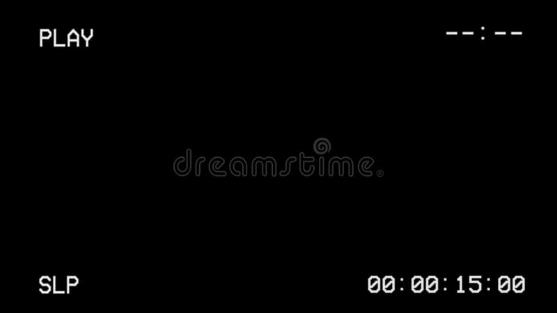 VCR VHS Recording Screen stock video. Video of tracking - 126262859