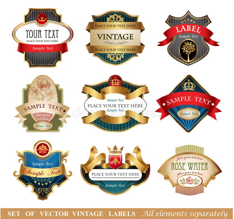 Vctor luxury labels stock vector. Illustration of frame - 50822788
