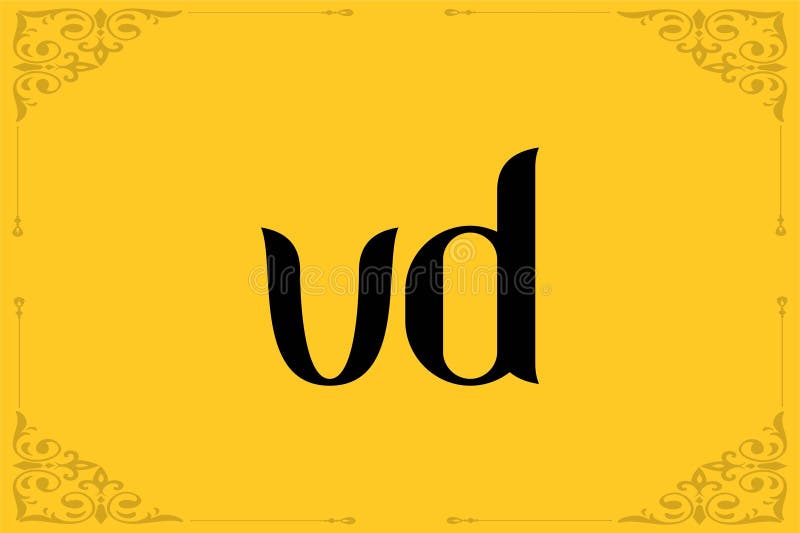 VD abstract luxury logo stock vector. Illustration of modern - 362196633