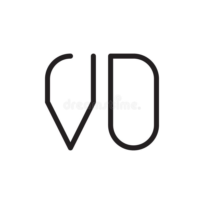 Vd Initial Letter Vector Logo Icon Stock Vector - Illustration of ...
