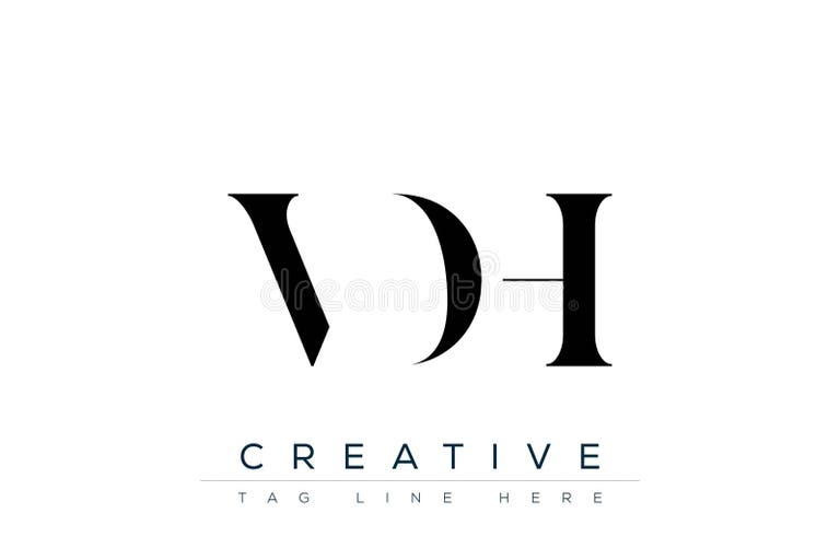 VDH Abstract Letter Logo Design Stock Vector - Illustration of icon ...