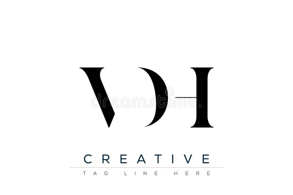 VDH Abstract Letter Logo Design Stock Vector - Illustration of icon ...