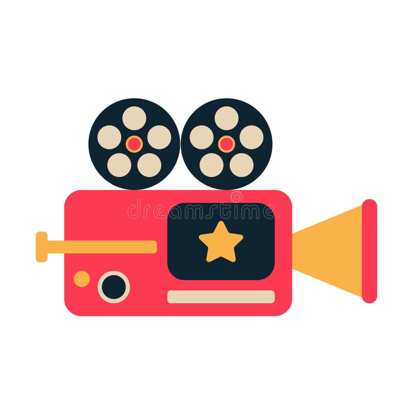 VDO Recorder Flat Illustration Stock Vector - Illustration of fashioned ...