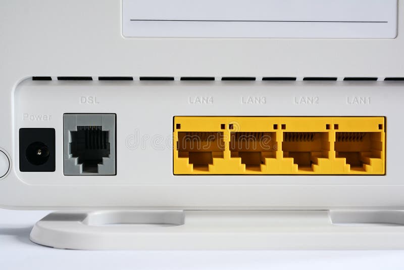 Network Ports Panels and Wires. Stock Photo - Image of connector ...