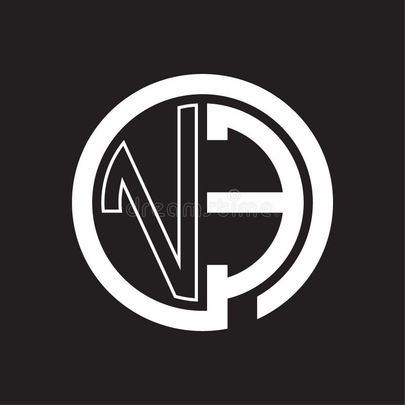 VE Logo with Circle Rounded Negative Space Design Template Stock Vector ...