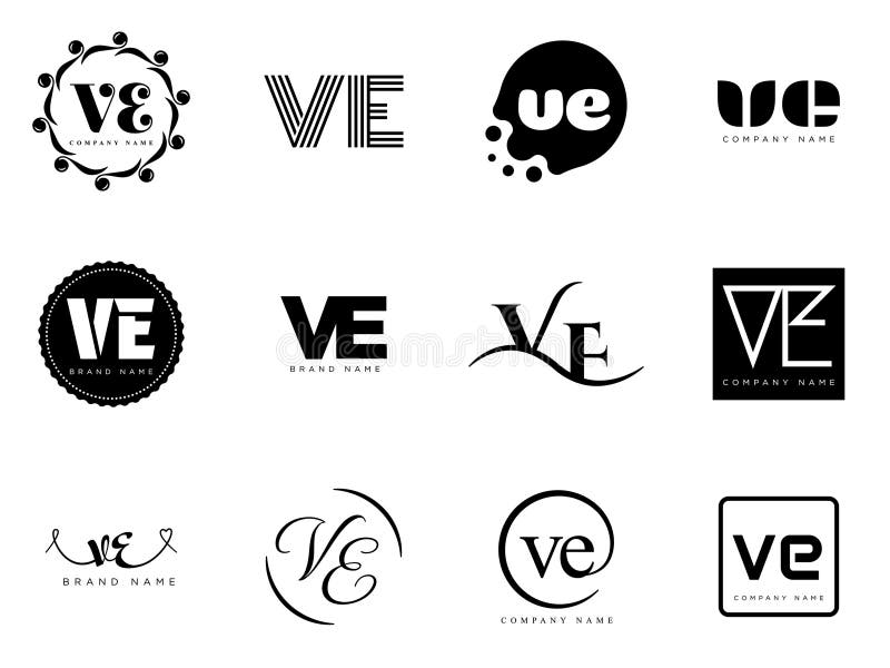 VE Logo Company Template. Letter V and E Logotype Stock Vector ...
