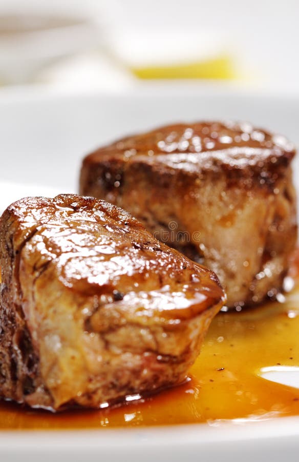 Veal Medallions Plate stock image. Image of indulgence - 8428577